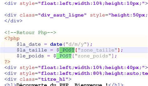 traitements conditionnels en php
