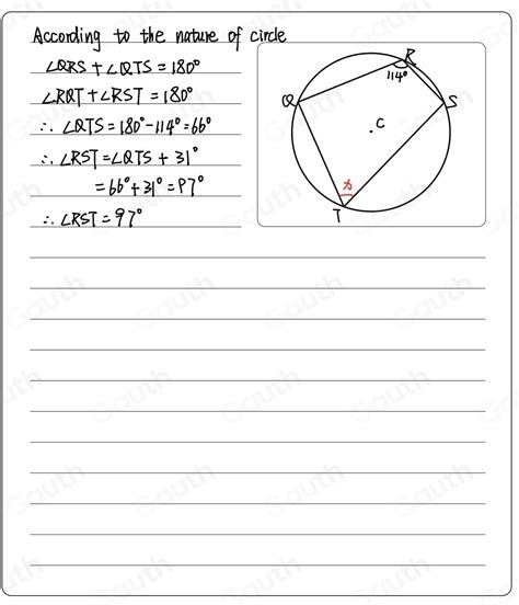 Solved Points Q R S And T Lie On Circle C Shown Below Such That The Measure Of QRS Equals