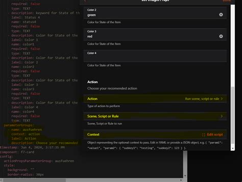 Use Parametergroup Context Action In Custom Widget Development Openhab Community