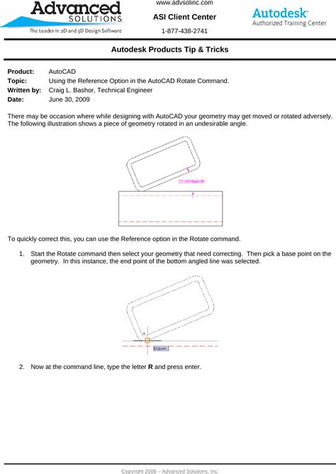 Using The Reference Option In AutoCAD Rotate Command Auto CADRotate Command