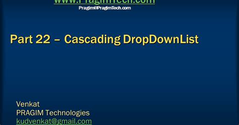 sql server and c video tutorial part 22 cascading dropdownlist