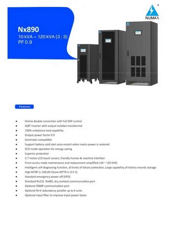 Numax Nx8915 3 3 15 Kva Online Ups With Isolation Transformer At