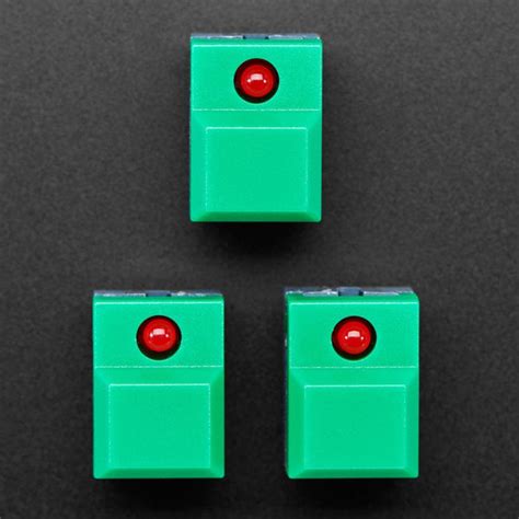 Step Switch With Led Three Pack Of Green With Red Led Pb86 The Pi Hut