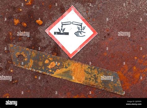 Red Rust On The Old Metal Surface Corrosive By Chemical Stock Photo Alamy