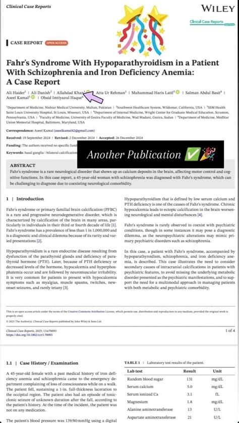 🎊i Am Pleased To Announce Publication Of A Case Report Titled Fahrs