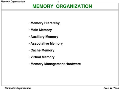 ppt memory organization powerpoint presentation free download id 5813310