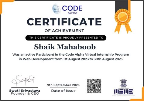 Shaik Mahaboob On Linkedin Codealpha Webdevelopmentinternship Internshipcompletion