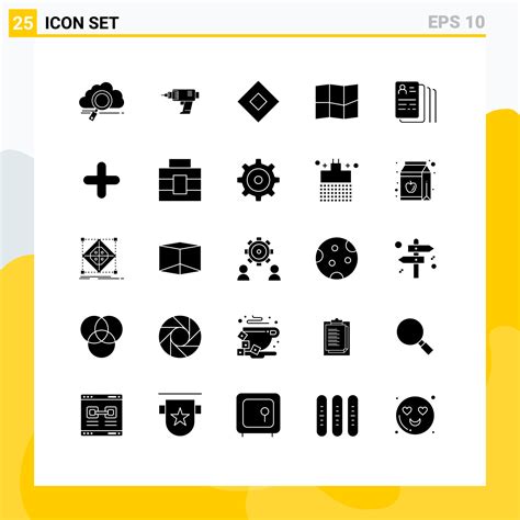 Set Of 25 Modern Ui Icons Symbols Signs For Find Map Cordless Location Symbolism Editable Vector