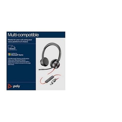 Hp Poly Blackwire 8225 Stereo Microsoft Teams Usb C Headset 8x225aa