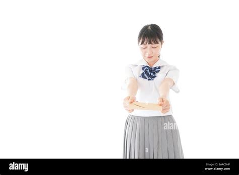 Babegirl In Babe Uniform Handing Out Letter Stock Photo Alamy