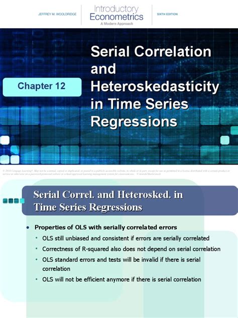 Ch 12 Serial Correlation And Heteroskedasticity In Time Series