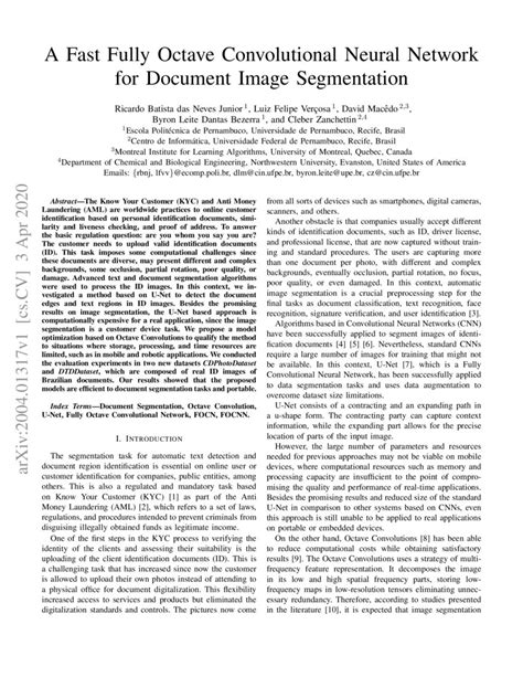 A Fast Fully Octave Convolutional Neural Network For Document Image