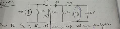 Solved Find The Ix In The Circuit Using Node Voltage