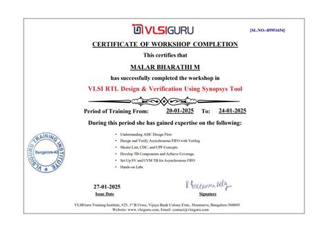 Im Delighted To Announce That Ive Completed An Incredible 5 Day Workshop In Vlsi Rtl Design