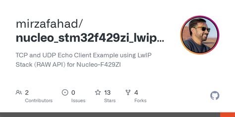 Github Mirzafahad Nucleo Stm32f429zi Lwip Examples Tcp And Udp Echo Client Example Using Lwip