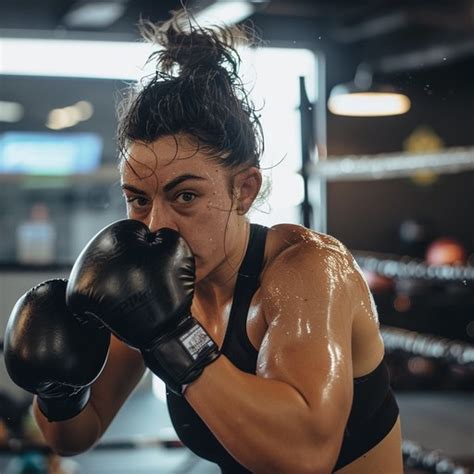Free Focused Boxer Training Image Boxing Fitness Determination
