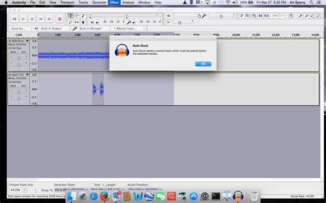 Auto Duck Not Working [solved] Macos Audacity Forum