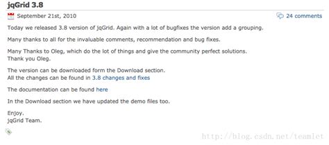 Jqgrid 历史和现状1jqgrid框架什么时候出的 Csdn博客