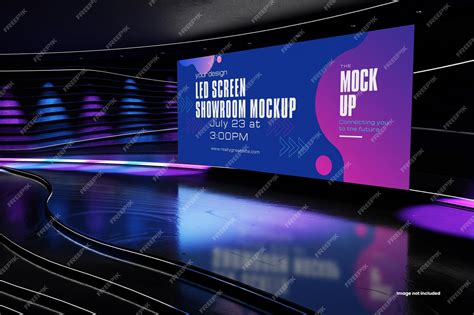 Led 스크린 쇼룸 모형 프리미엄 Psd 파일