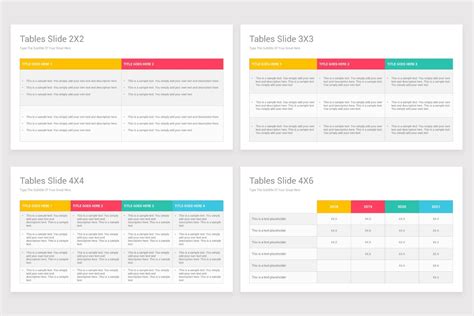 Tables Powerpoint Presentation Template Nulivo Market