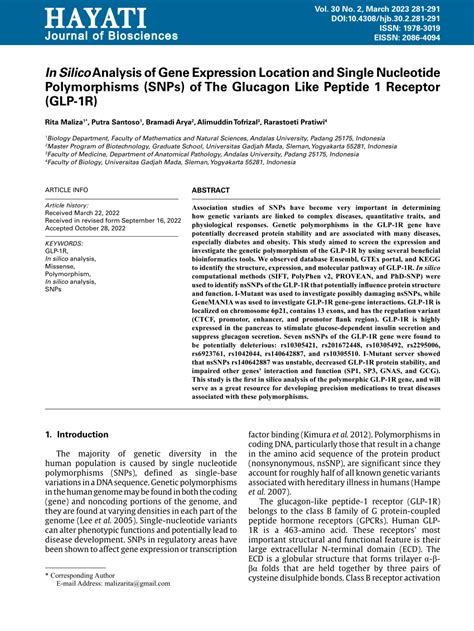 Pdf In Silico Analysis Of Gene Expression Location And Single Nucleotide Polymorphisms Snps