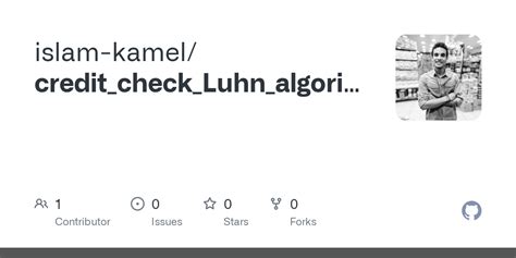 Github Islam Kamelcreditcheckluhnalgorithm
