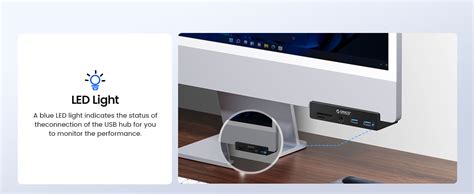 Amazon Com ORICO USB Hub 3 0 Clamp USB Hub With Extra Power Port Aluminum USB C Adapter With