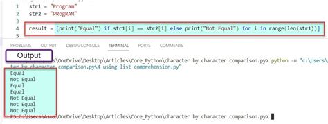 Compare Two Strings Character By Character In Python