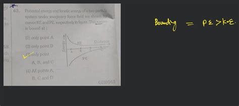 63 Potential Energy And Kinetic Energy Of A Two Particle System Under Im