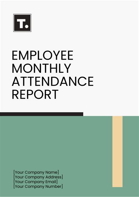 Free Employee Monthly Attendance Report Template To Edit Online