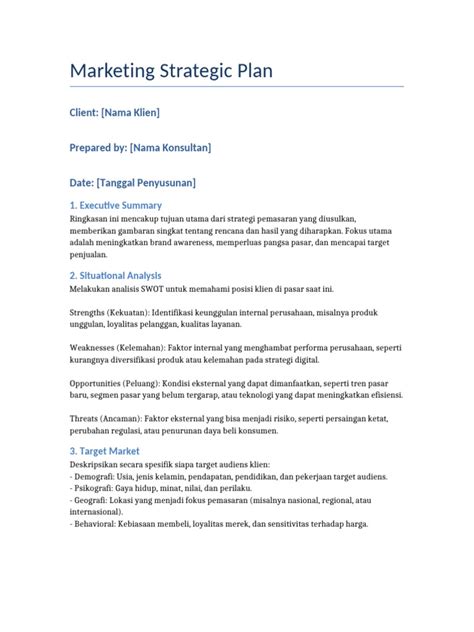 Marketingstrategicplandraft Pdf