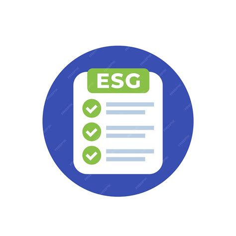 Premium Vector Esg Vector Icon With A Checklist