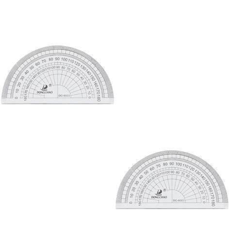 2 Pieces Small Protractor Ruler Triangle Student