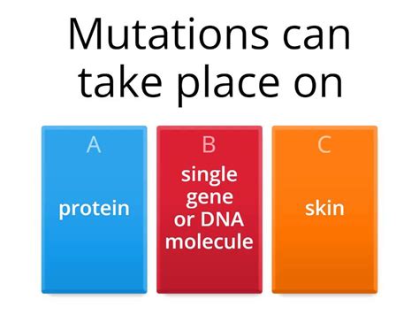 Mutation Matching Review Quiz