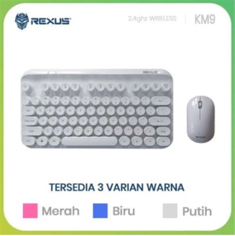 Promo Keyboard Mouse Rexus Wireless Usb Membrane Bundle Classic Tkl Km 9 Km9 Diskon 23 Di