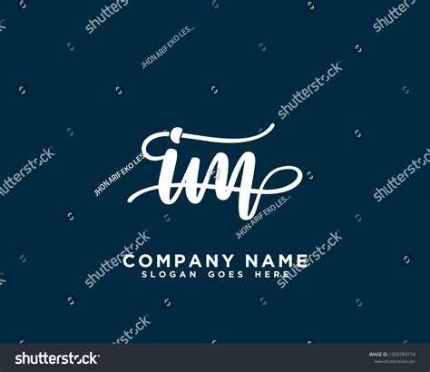 Im Initial Handwriting Logo Vector Stock Vector Royalty Free 1350784718 Shutterstock