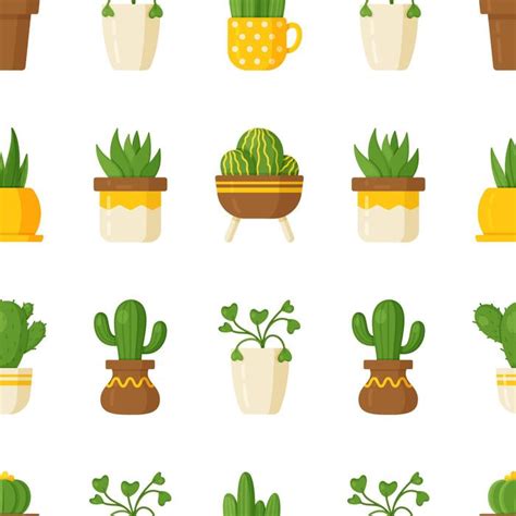 House Plant Pattern Vector Art Icons And Graphics For Free Download