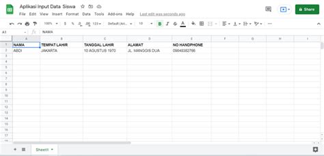 Membuat Aplikasi Android Tanpa Koding Berbasis Data Spreadsheet Excel