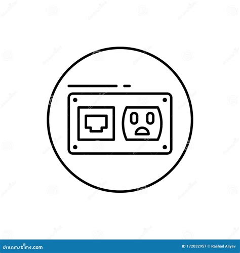 Socket Connector Icon Simple Line Outline Vector Elements Of Connectors And Cables Icons For