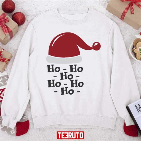 Santa Hat Hohoho Cute Unisex Sweatshirt Teeruto