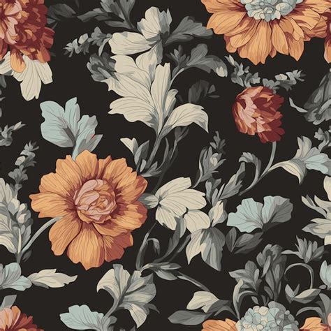 Premium Vector Seamless Repeating Pattern Of Flowers