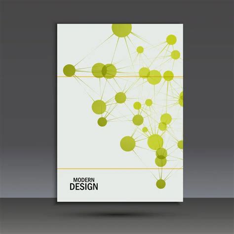 Vector Abstract Molecular Structure Cover Template Design — Stock