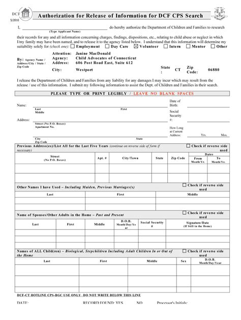 Fillable Online Dcf Form Doc Fax Email Print Pdffiller