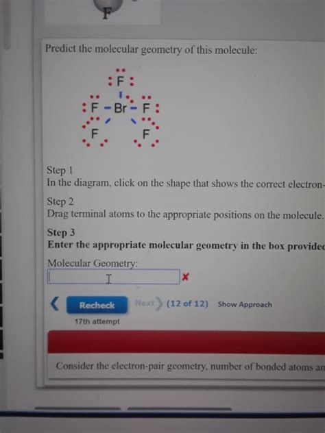 Solved Predict The Molecular Geometry Of This Molecule Step