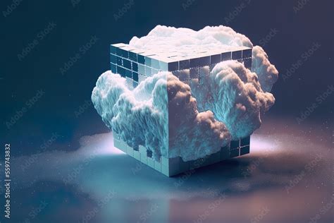 Ai Cloud Diagram Using A Cube Generative AI Stock Illustration Adobe Stock