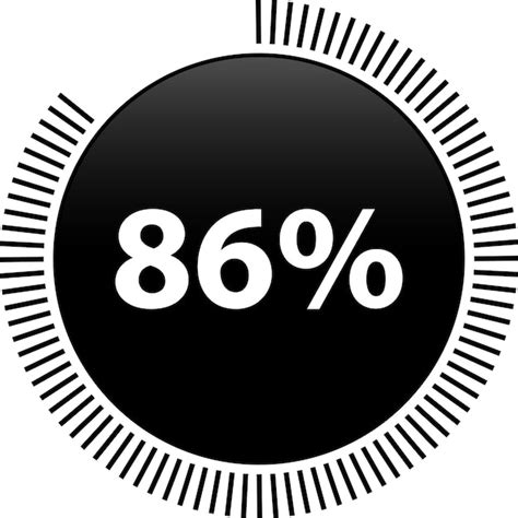 Premium Vector Circle Percentage 86 Diagrams Ready To Use For Web