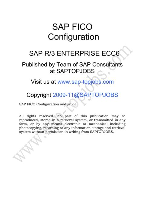 Sap Fico Configuration Pdf Business Accounting And Finance Business