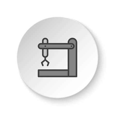 Round Button For Web Icon Assemble Line Industrial Robot Button