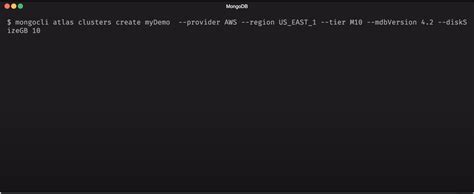 Mongodb Cli For Mongodb Cloud Resources Mongodb