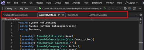 Scroll To Expand Document Tabs Visual Studio Blog